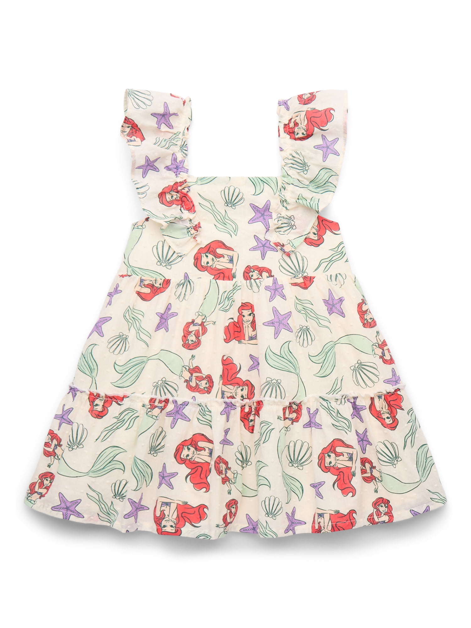 Disney Baby and Toddler Girls Little Mermaid Cotton Woven Dress, Sizes ...