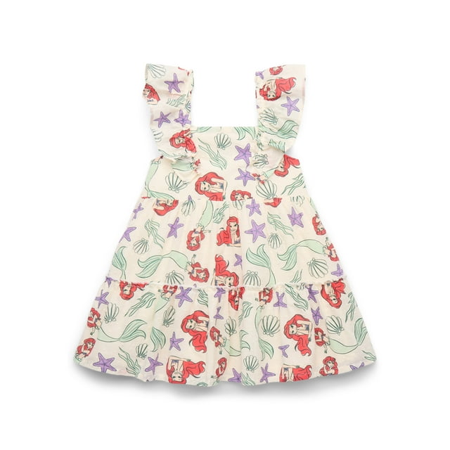 The Little Mermaid Baby Toddler Girls Cotton Woven Dress Sizes 0/3M-5T ...