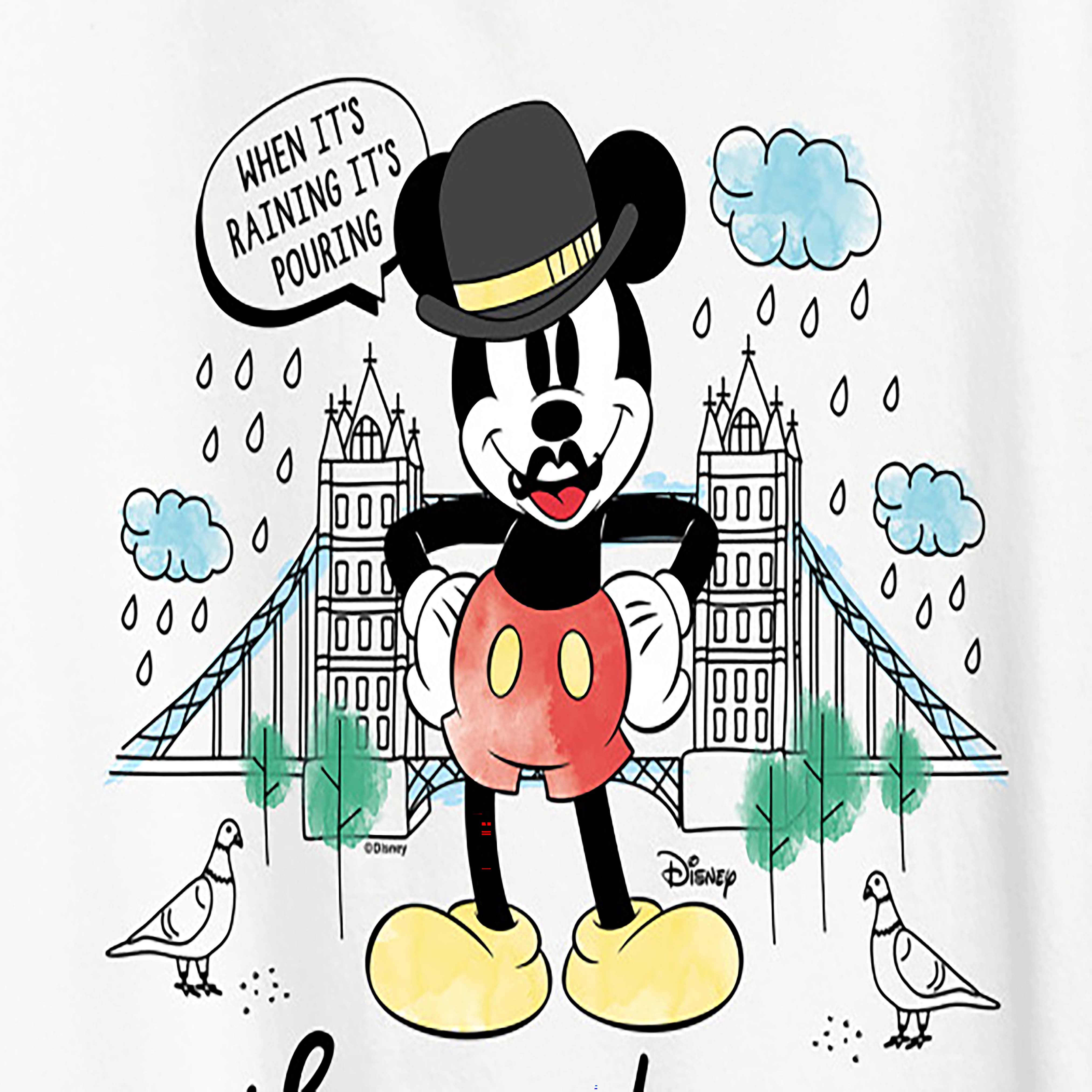 Disney - London When Its Raining - Women's Short Sleeve Graphic T-Shirt ...