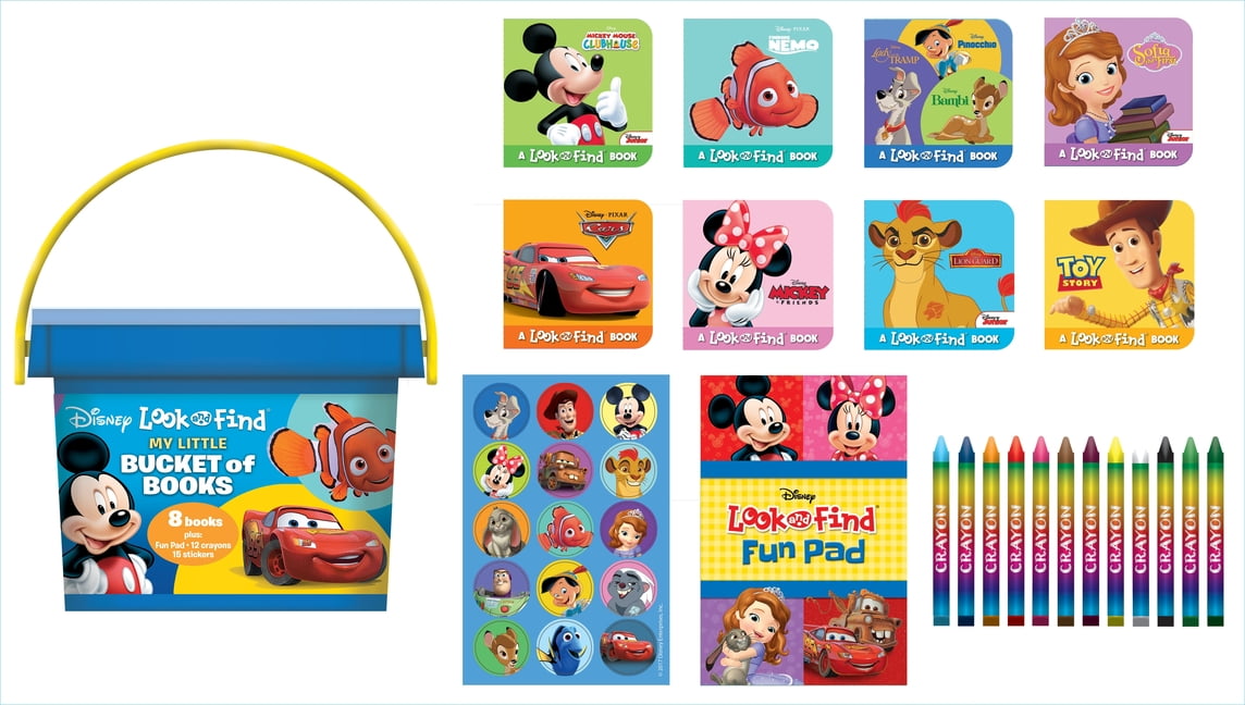 Disney: Look and Find My Little Bucket of Books, (Paperback) - Walmart.com