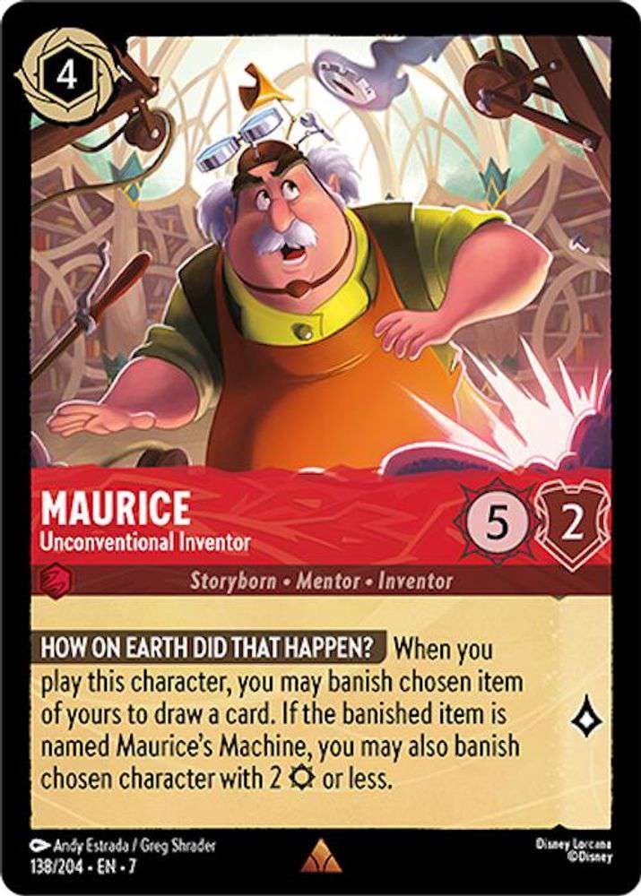 Disney Lorcana Archazia's Island Rare Maurice - Unconventional Inventor ...