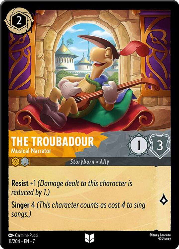 Disney Lorcana Archazia's Island Uncommon The Troubadour - Musical ...