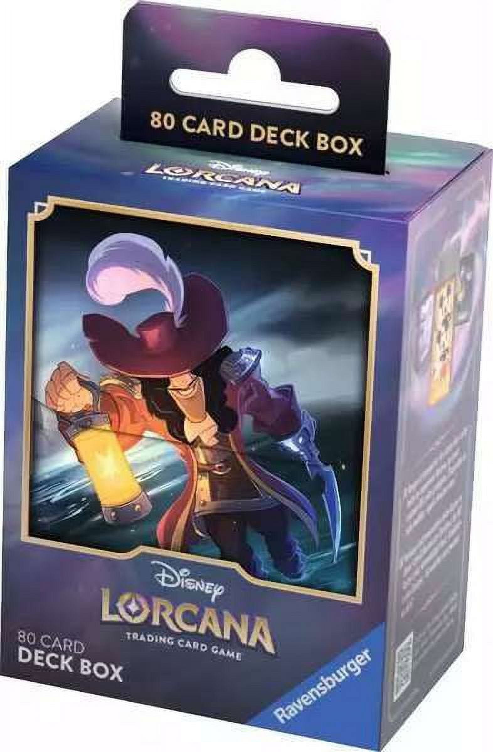 Disney Lorcana: First Chapter - Captain Hook Trading Card Storage Deck ...
