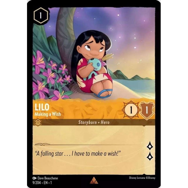 Disney Lorcana The First Chapter Rare Lilo - Making a Wish #9 - Walmart.com