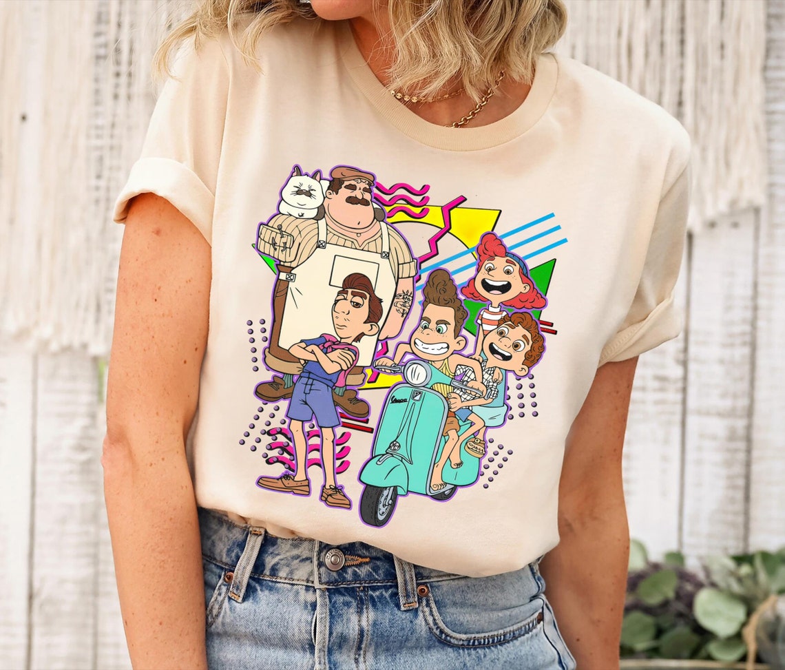 Disney Luca Characters Squad Shirt, Retro 90S Style Group T-shirt, Cute ...