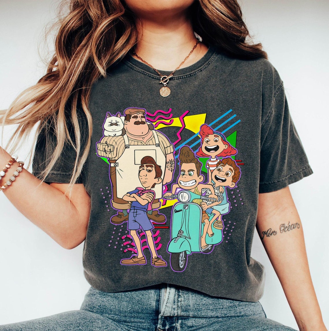 Disney Luca Characters Squad Shirt, Retro 90S Style Group T-shirt, Cute ...