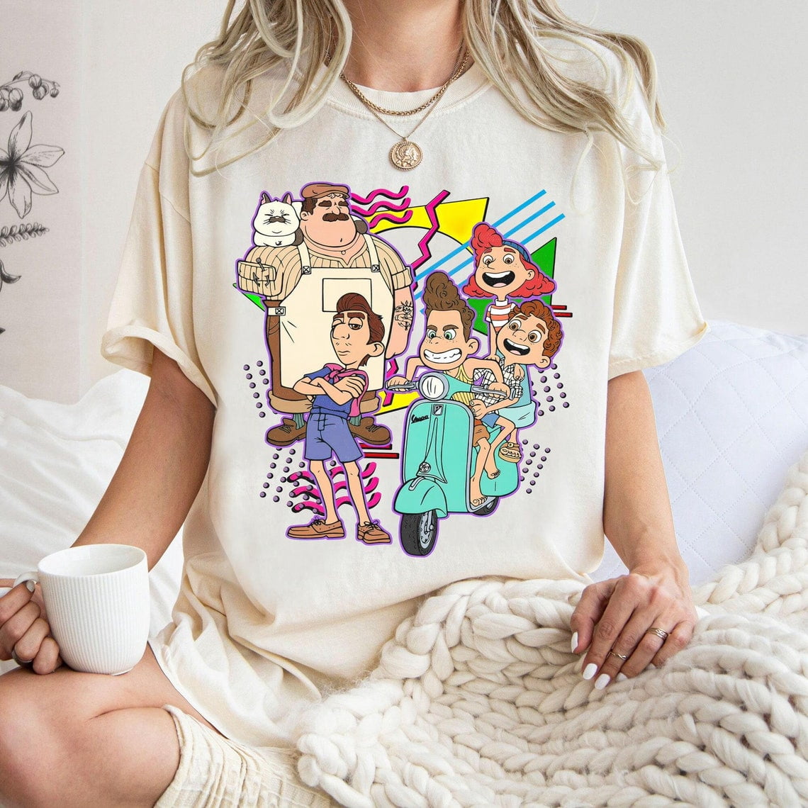 Disney Luca Characters Squad Shirt, Retro 90S Style Group T-shirt, Cute ...