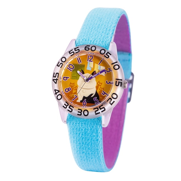 Disney Luca Machiavelli Girls' Clear Plastic Time Teacher Watch, 1-Pack ...