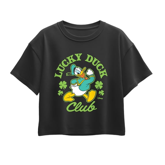 Disney - Lucky Duck Club - Youth Girls Boxy T-Shirt - Walmart.com