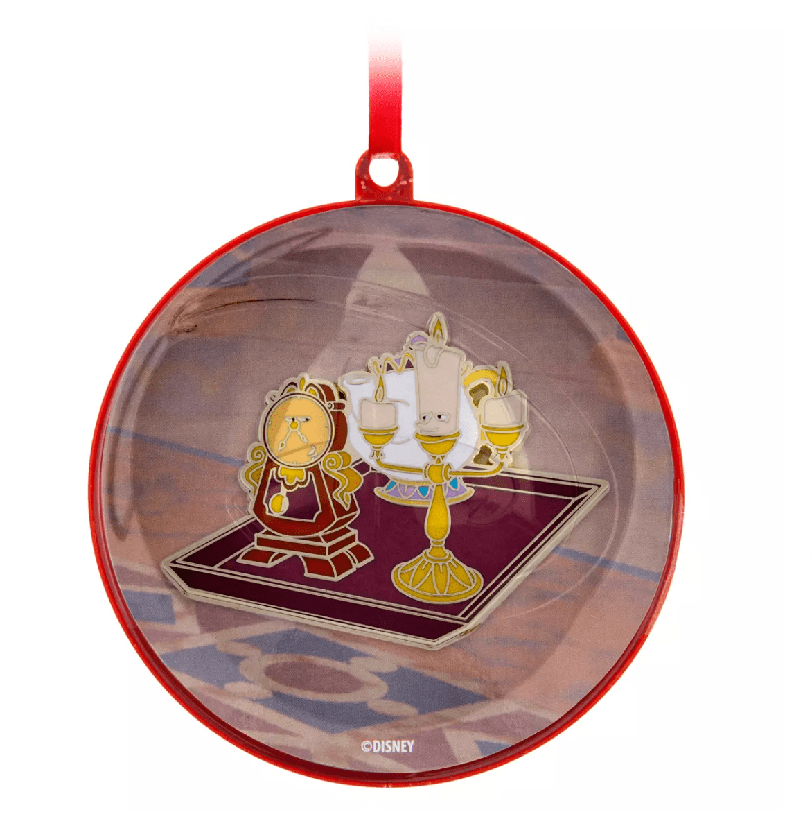 Disney Lumiere and Cogsworth Pin Holiday Christmas Ornament Limited New ...