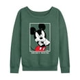Disney - Mad Mickey - Women's French Terry Long Sleeve Pullover ...