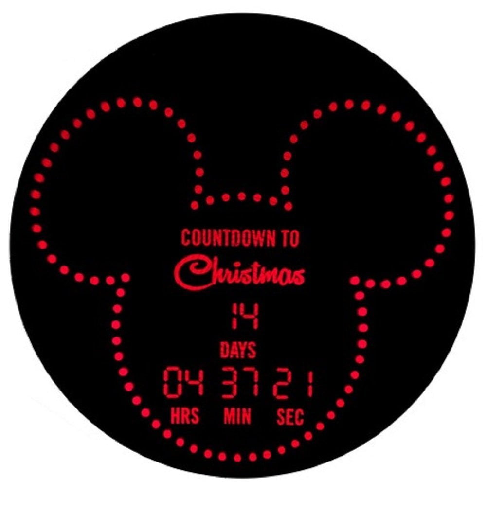 Disney Magic Holiday Mickey Mouse Countdown Lightshow Projector Red ...