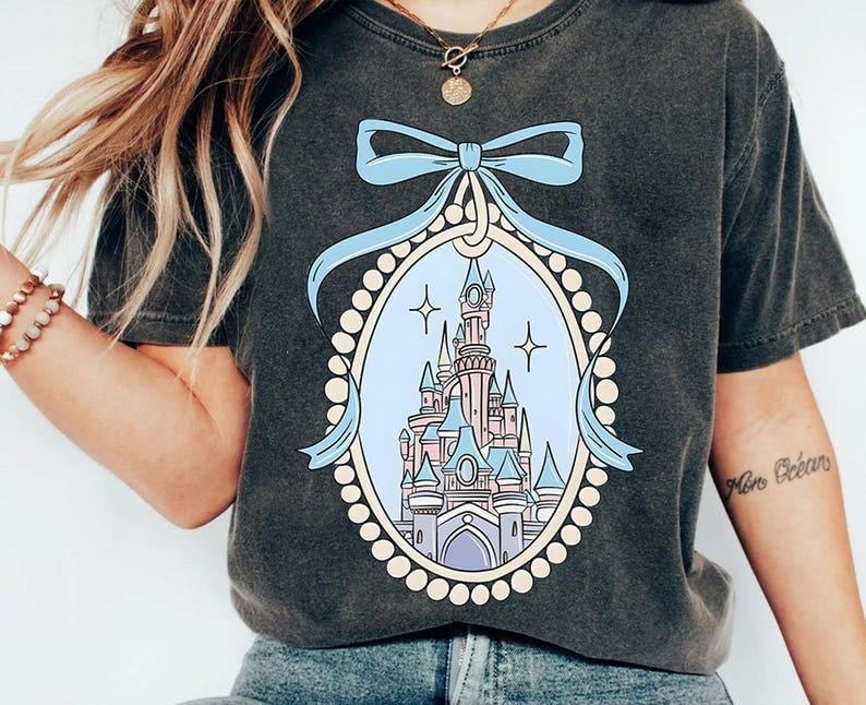 Disney Magical Castle Shirt, Magic Kingdom Blue Coquette Shirt, Disney ...