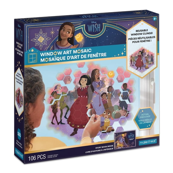 Disney Wish Window Art Mosaic Craft Kit, 106pc - Walmart.com