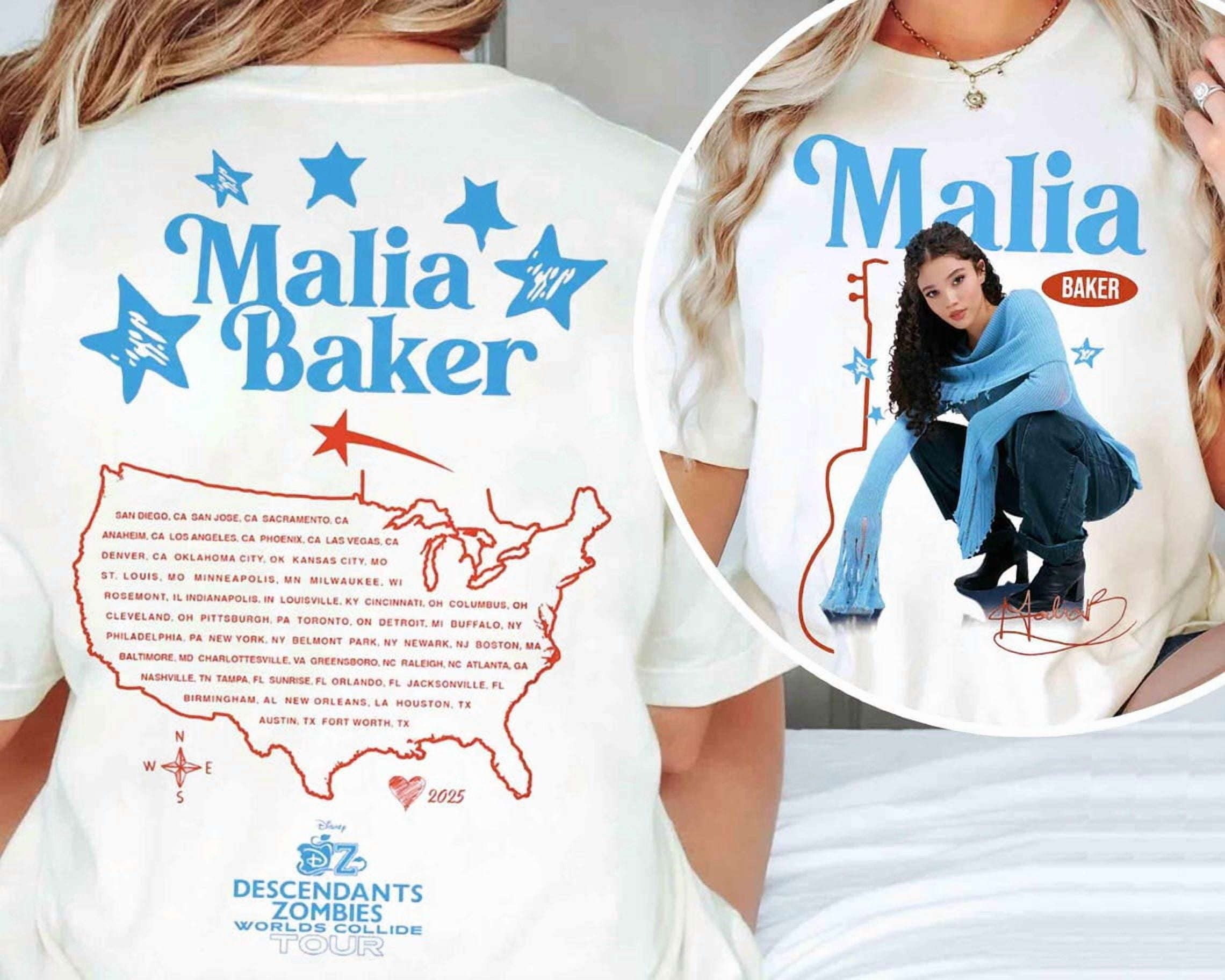 Disney Malia Baker T-shirt, Descendants Zombies Worlds Collide Tour ...