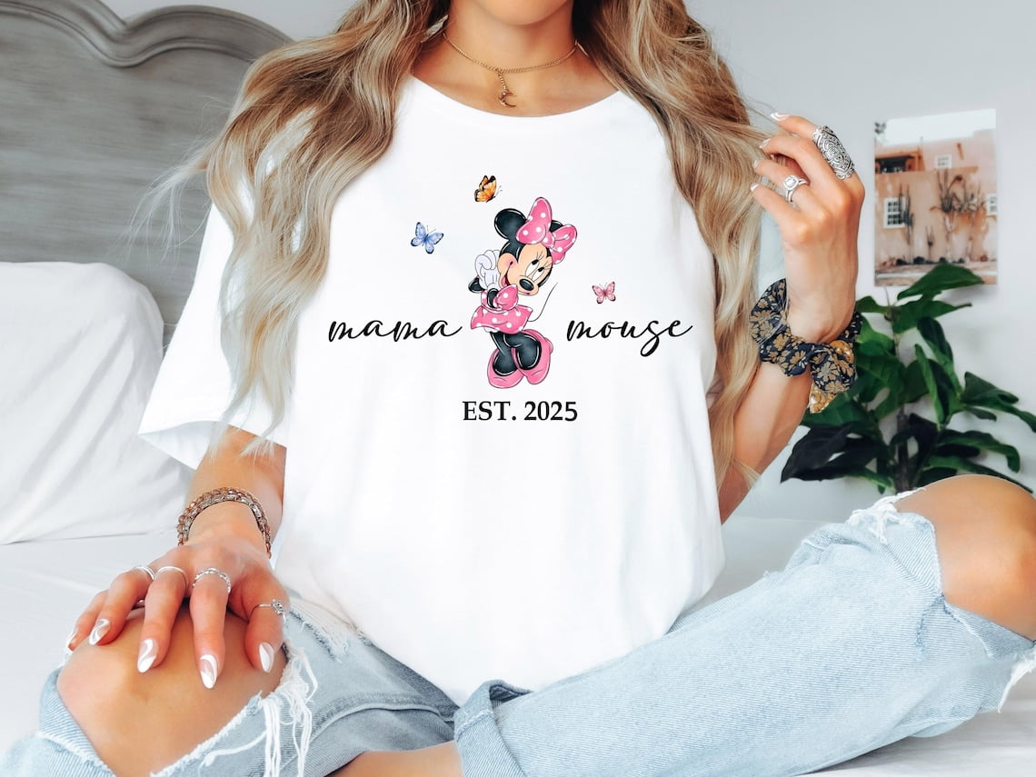 Disney Mama Mouse Shirt, Mama Est.2025 Grandma Est. 2025 Shirt, Disney ...