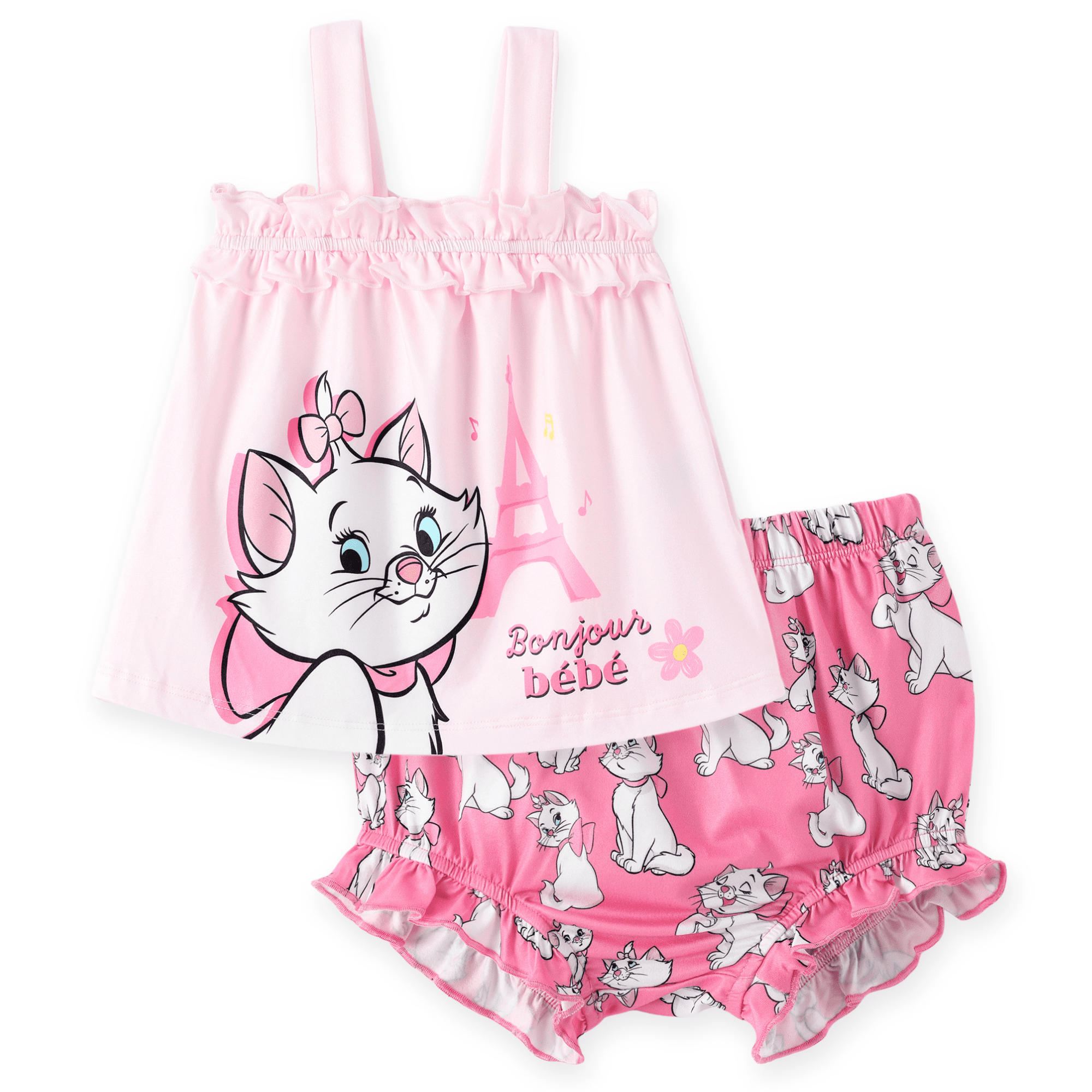 Disney Marie Baby Girls 2-Piece Sleeveless Graphic Tee with Bloomers ...