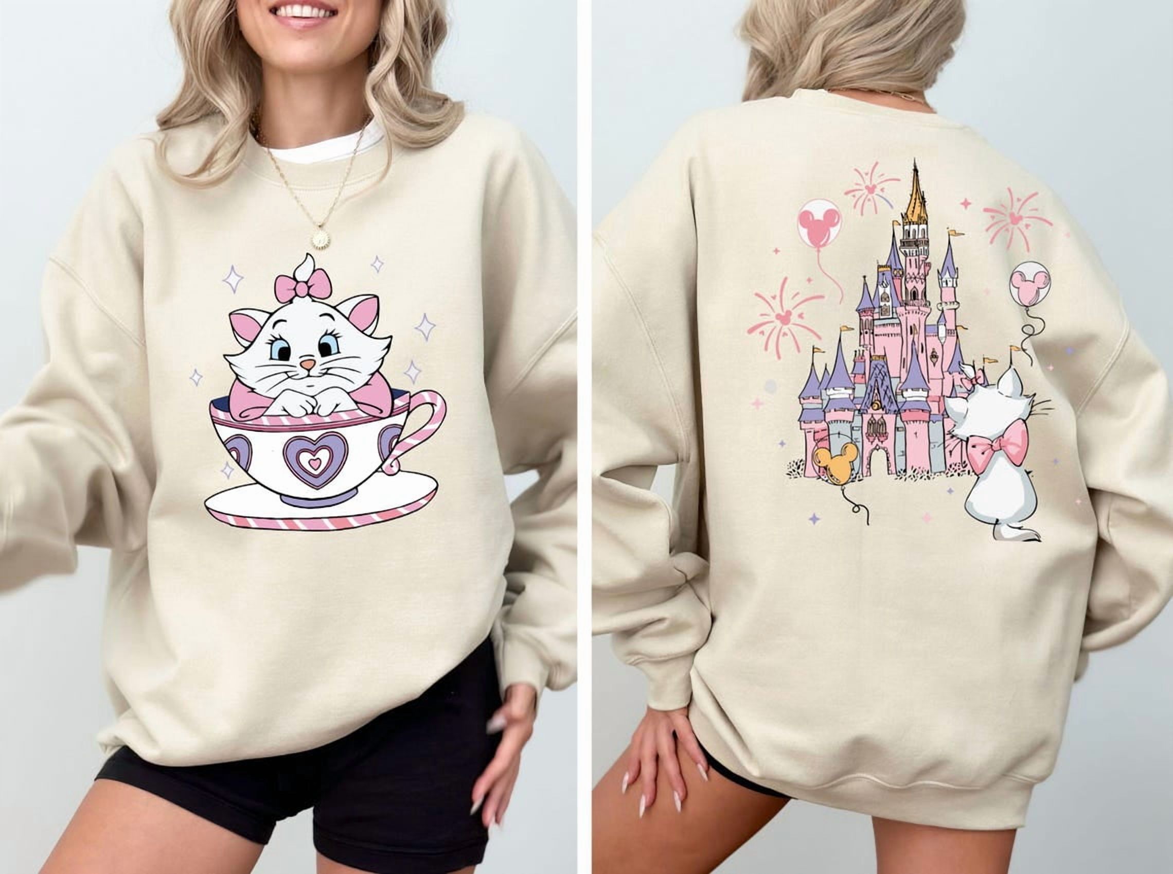 Disney Marie Cat Sweatshirt, Magic Kingdom Sweatshirt, Disney Cat ...