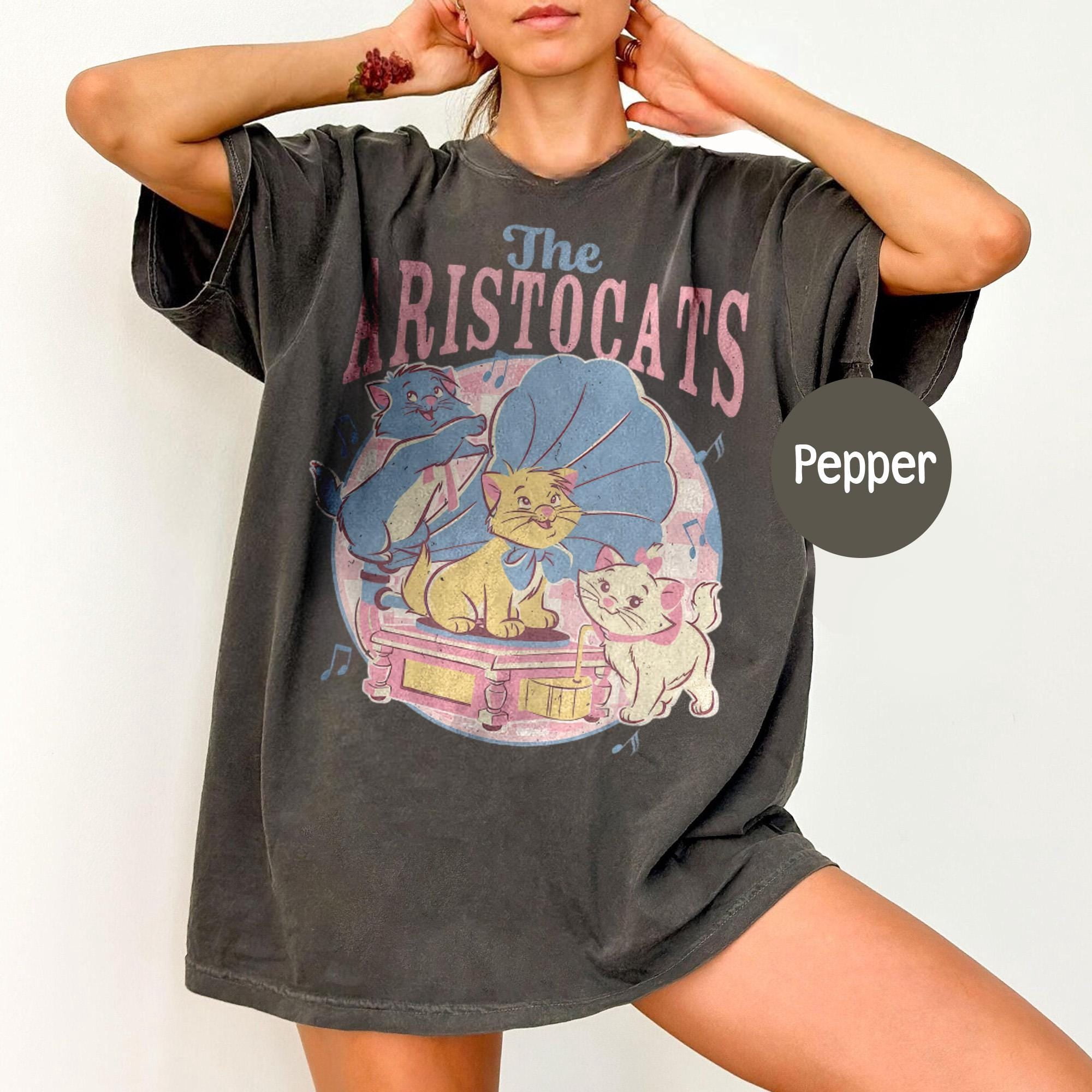 Disney Marie Tolouse & Berlioz T-Shirt, The Aristocats Movie Homage ...