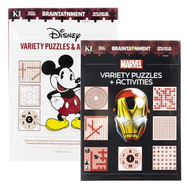 Disney & Marvel Kappa Variety Puzzles and Activities Book 2 Titles, Fun ...