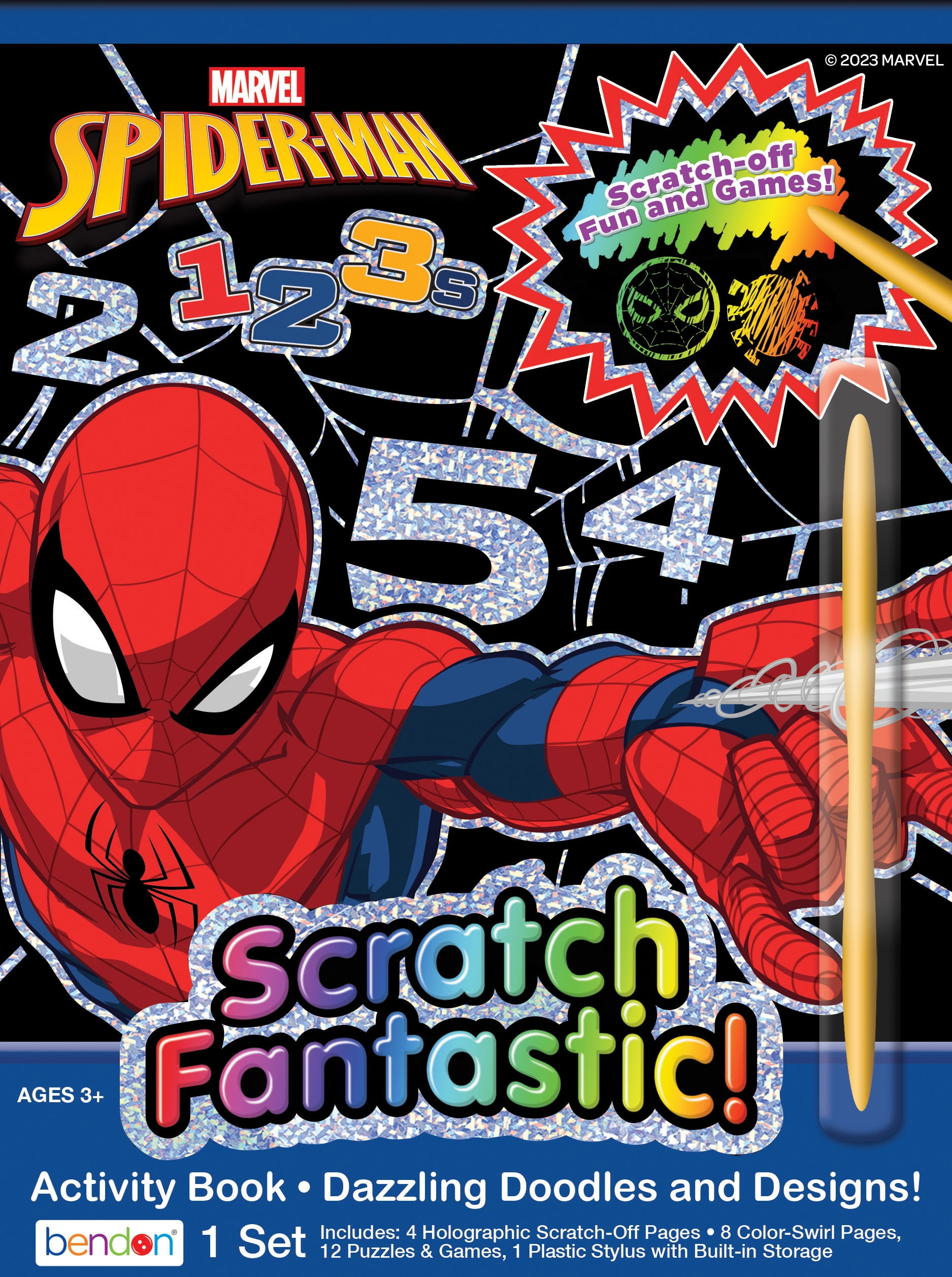 Disney Marvel Spiderman Scratch Fantastic 24-Page Activity Book ...