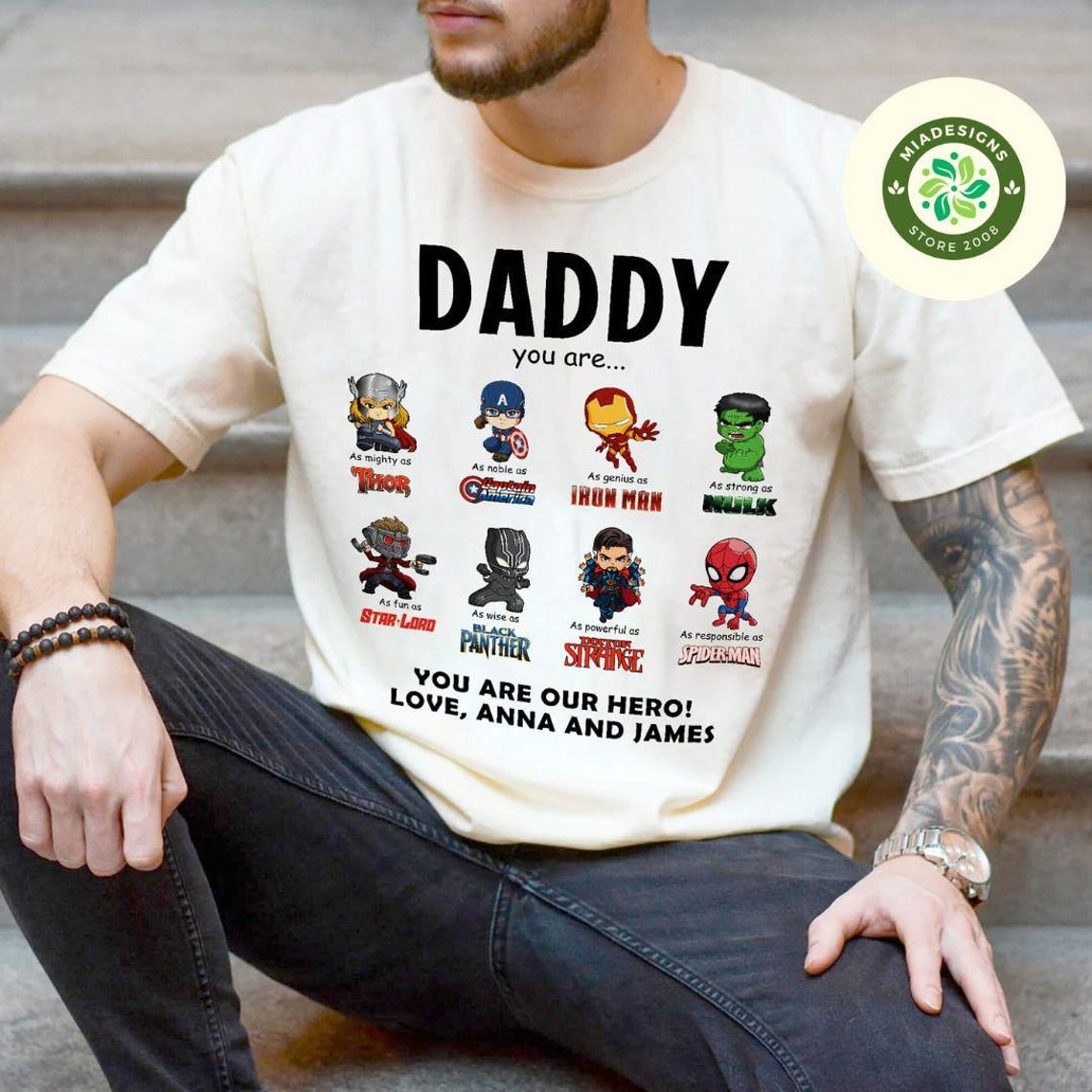 Disney Marvel Superhero Dad Shirt, Best Dad Ever Happy Father's Day, In My Disney Dad Era,Orange ...