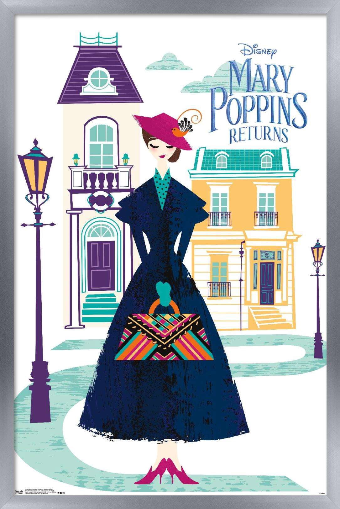 Disney Mary Poppins Returns - Illustrated Mary Wall Poster, 14.725" x ...