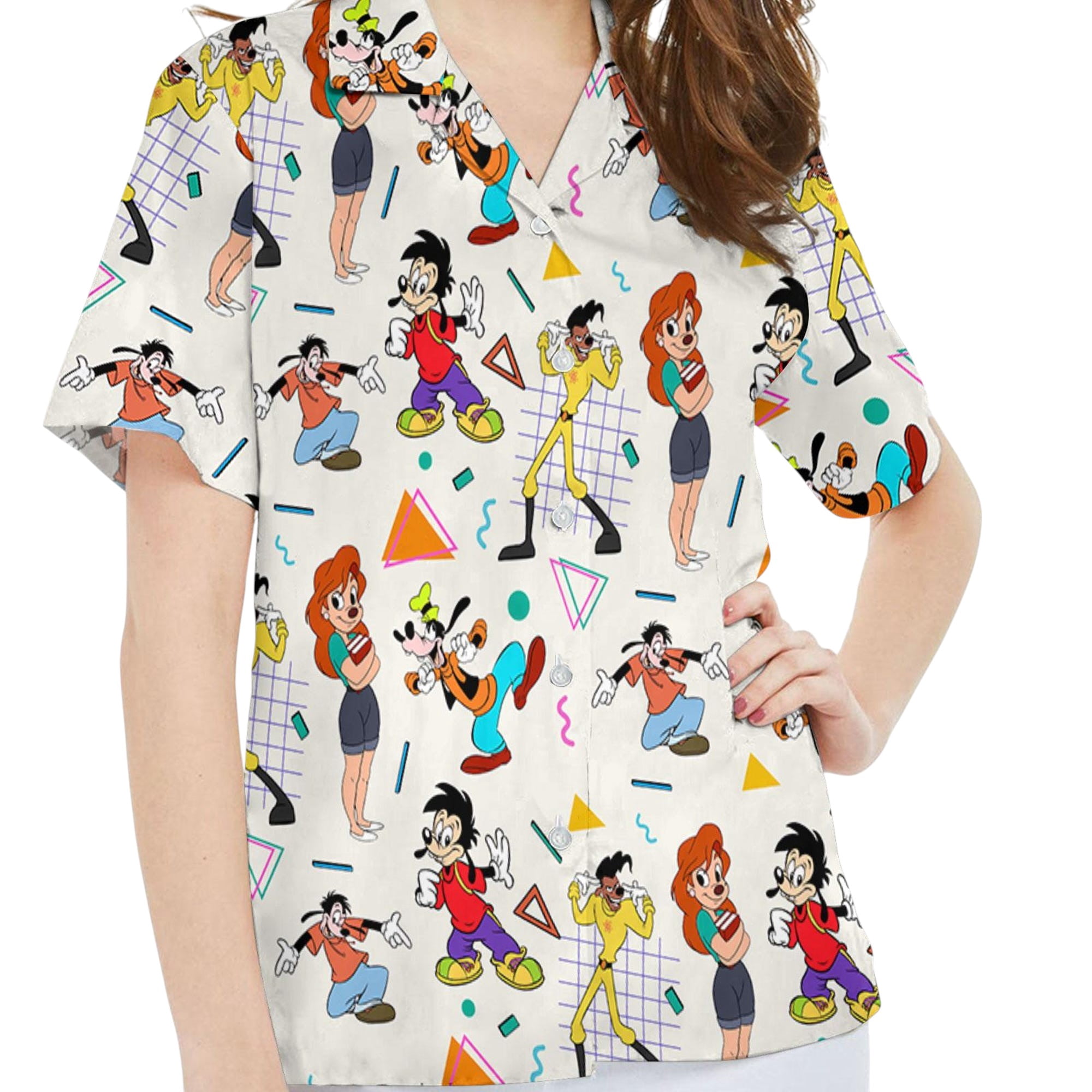 Disney Max Roxanne Goofy Powerline Hawaiian Shirt, Disney A Goofy Movie ...