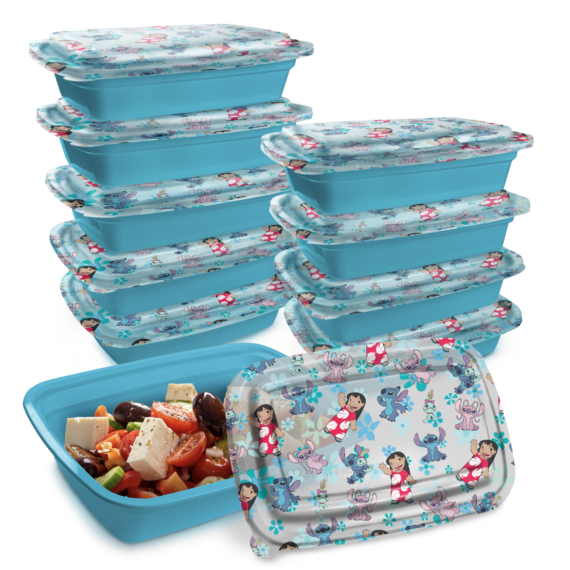 Disney Meal Prep Containers BPA-Free Plastic 4.2-Cup Lilo & Stitch ...