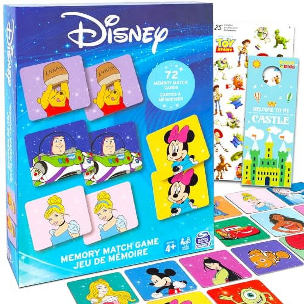 Disney Memory Matching Game Set - Featuring Minnie, Cinderella, Pooh ...