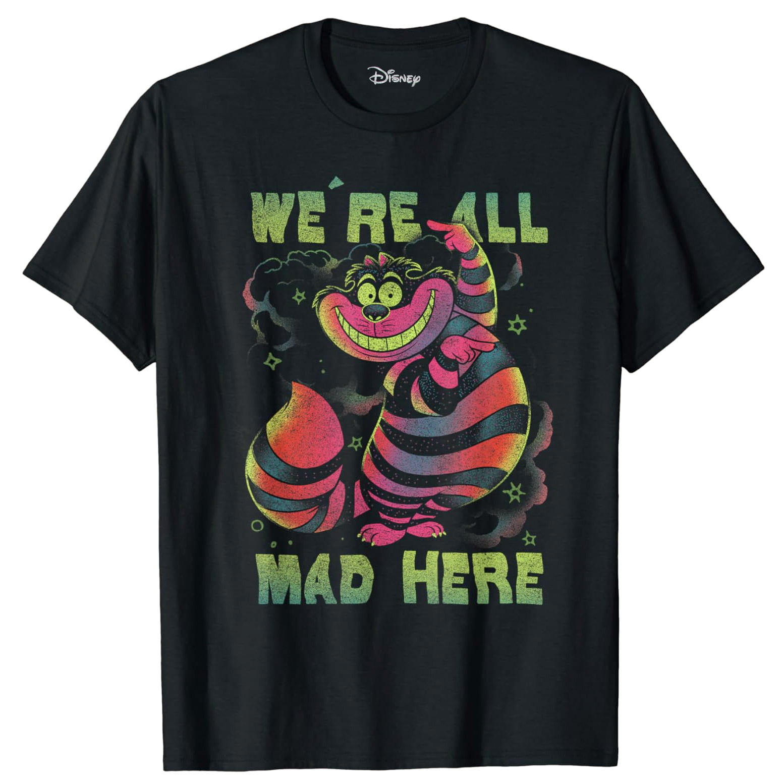Disney Men's Alice in Wonderland Cheshire Cat We're All Mad Here ...