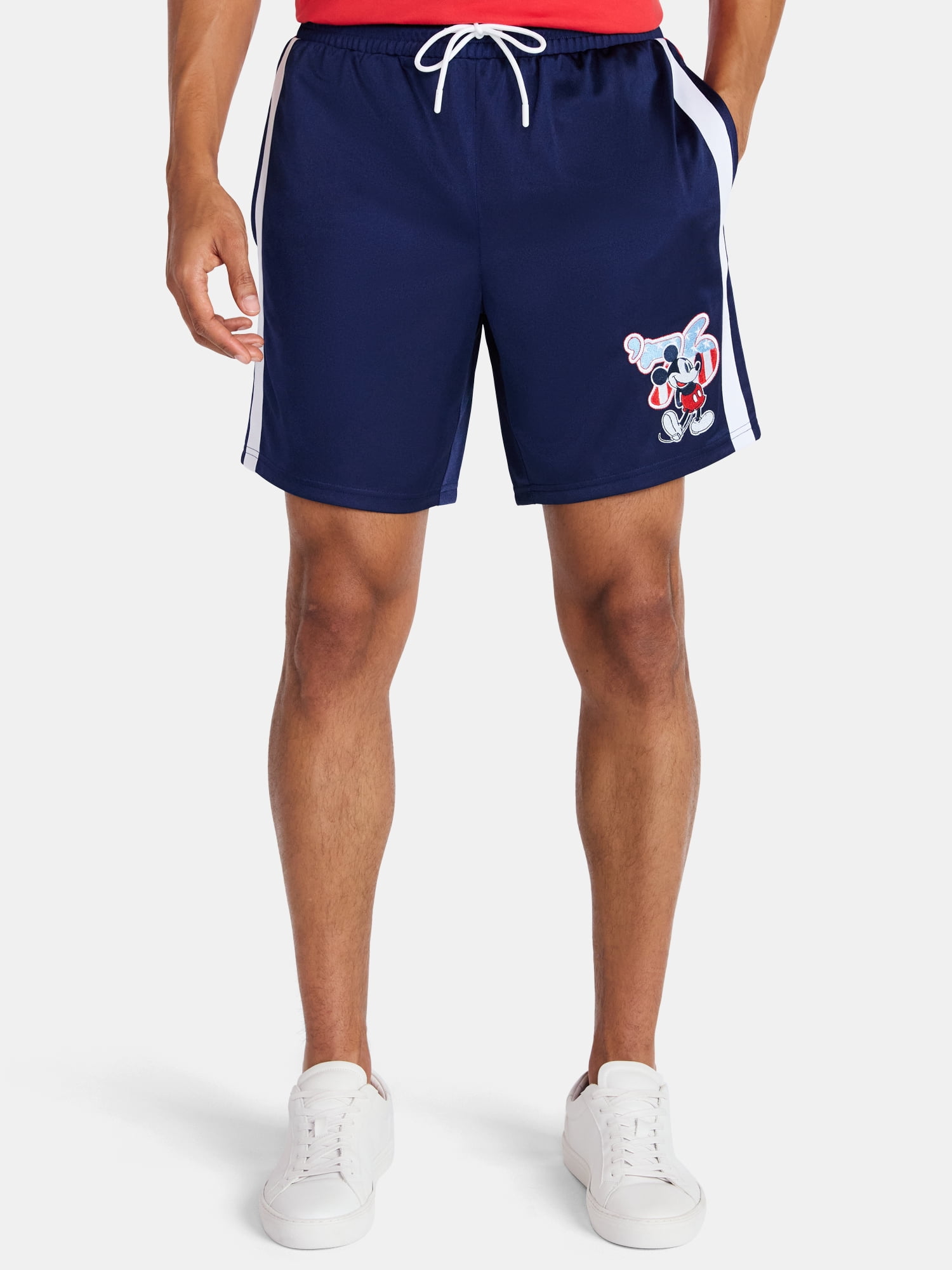 Disney Men's & Big Men's Mickey Mouse 76 Graphic Shorts, 9'' Inseam ...