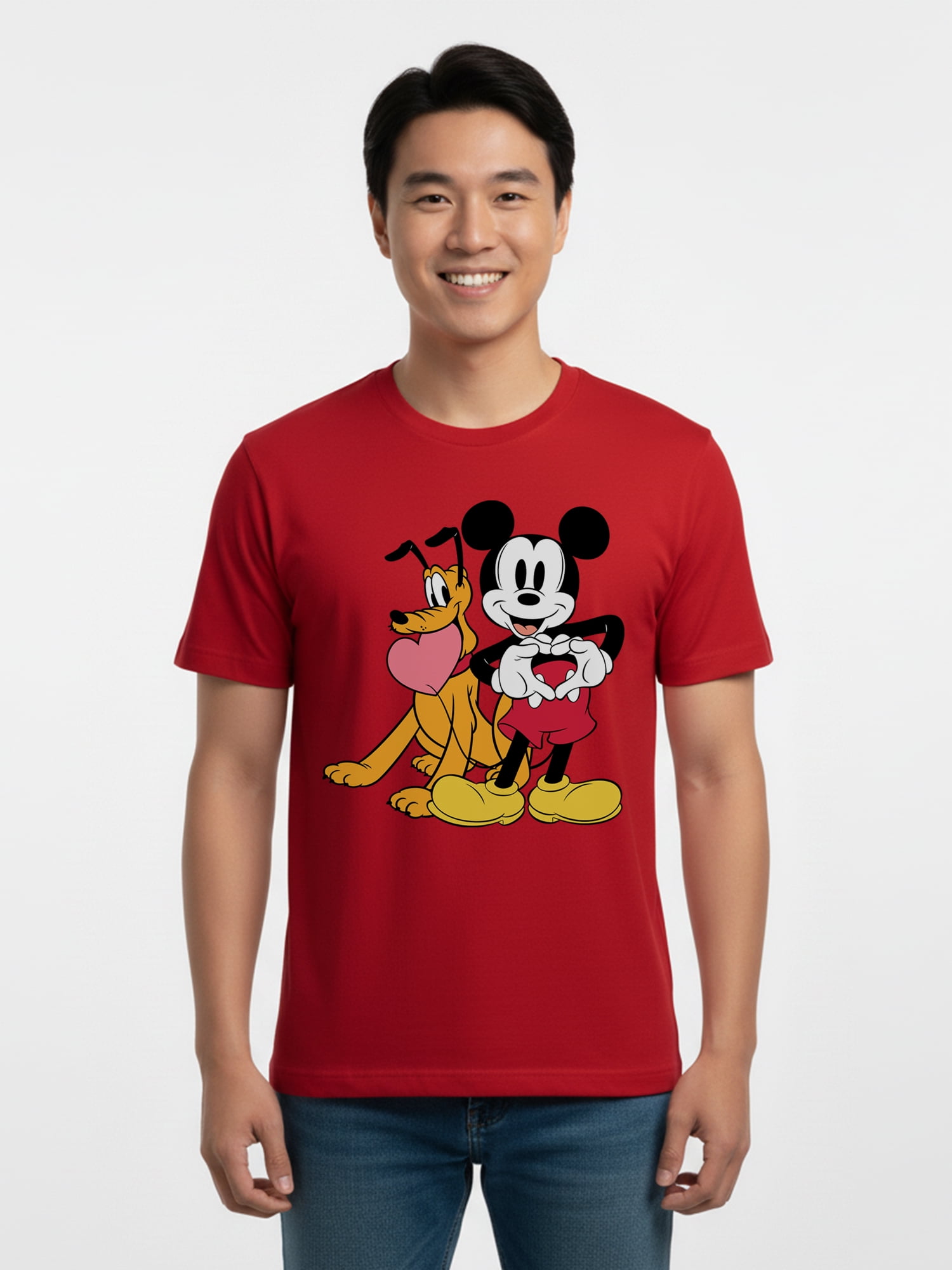Disney, Men's & Big Men's Valentine's Day Graphic Tee, Friends' Heart ...