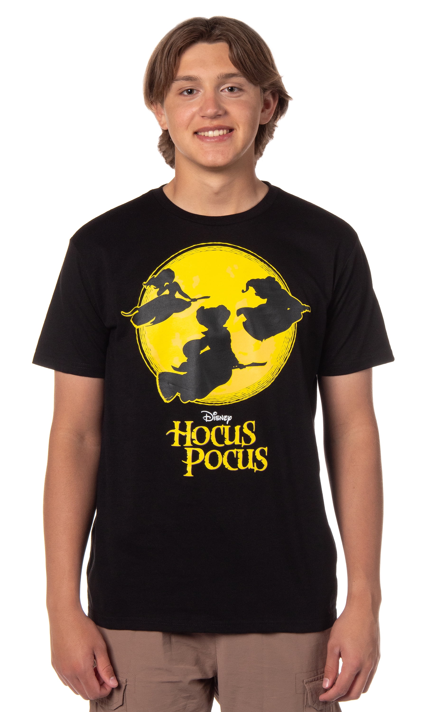 Disney Men's Hocus Pocus Moon Witches Silhouette Graphic Print T-Shirt ...