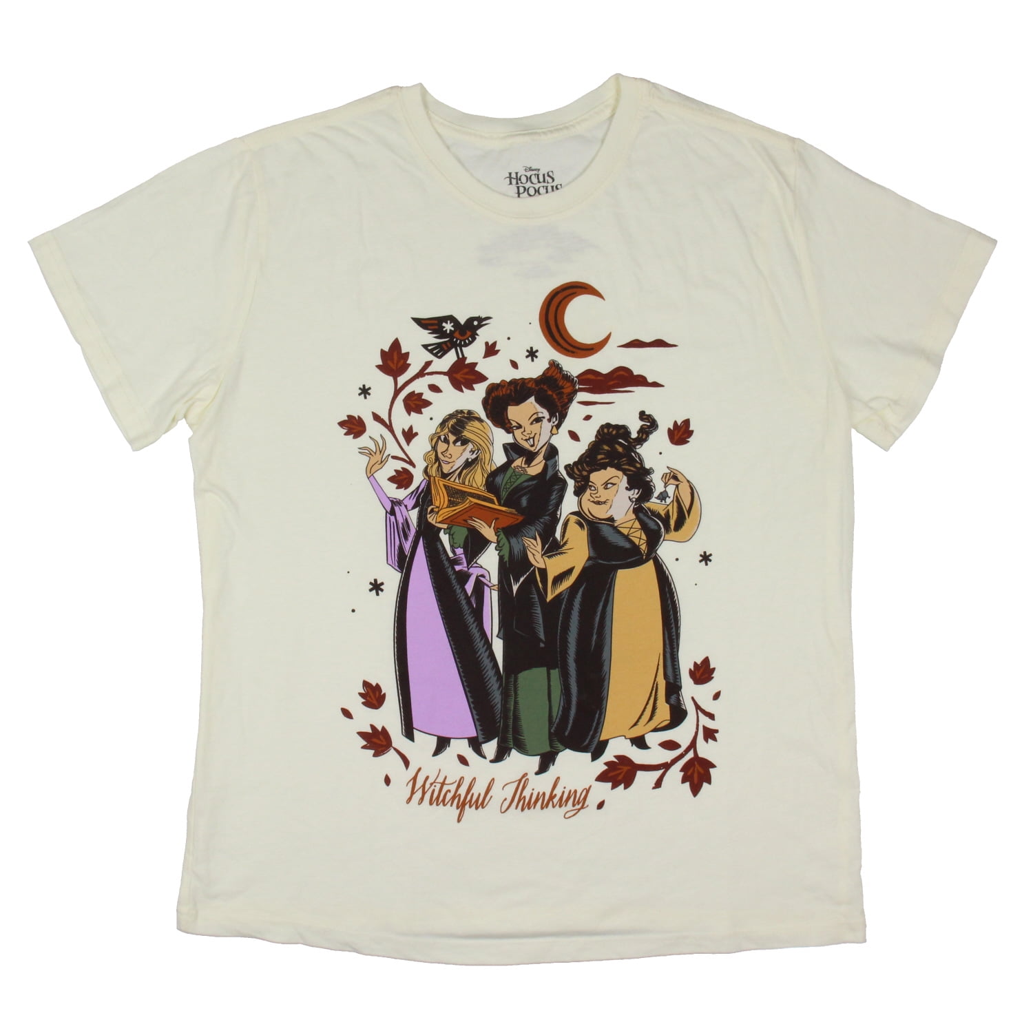 Disney Men's Hocus Pocus Witch Trio Witchful Thinking Graphic Print T ...