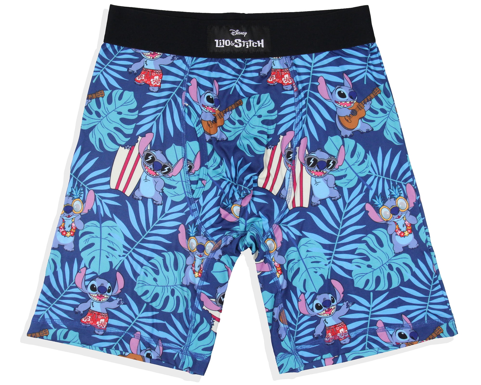 Disney Men's Lilo And Stitch Ukulele And Surf Boxers Boxer Briefs ...