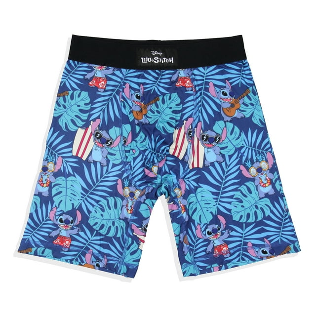 Disney Men's Lilo And Stitch Ukulele And Surf Boxers Boxer Briefs ...