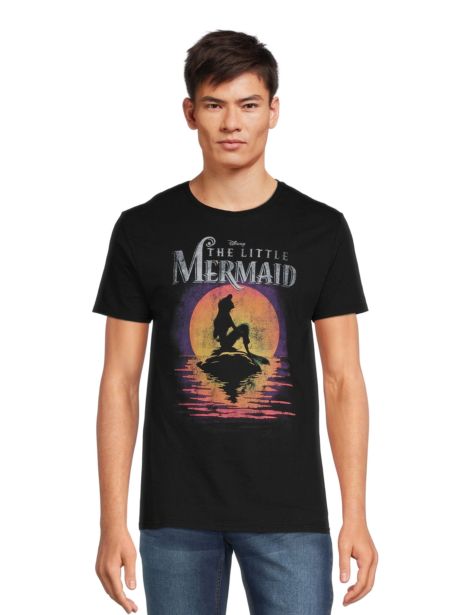 Disney Adult Men's Little Mermaid Sunset Graphic T-Shirt Clothes, Size S-3XL - Walmart.com