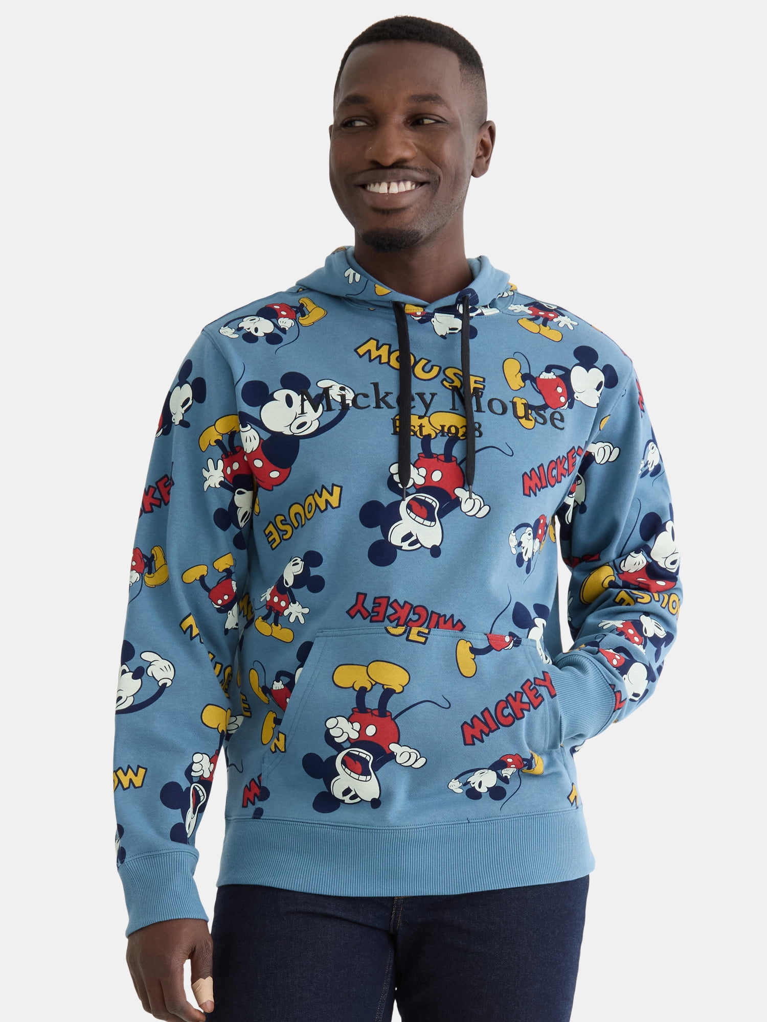 Disney Men's Mickey Mouse EST 1928 Graphic Hoodie Sizes S-3XL Cotton ...