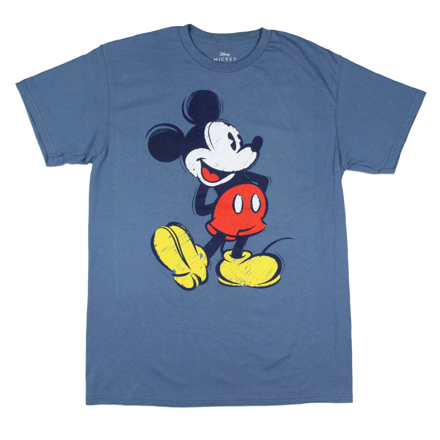 Disney Men's Mickey Mouse Marker Filled Pose Adult Short Sleeve T-Shirt ...