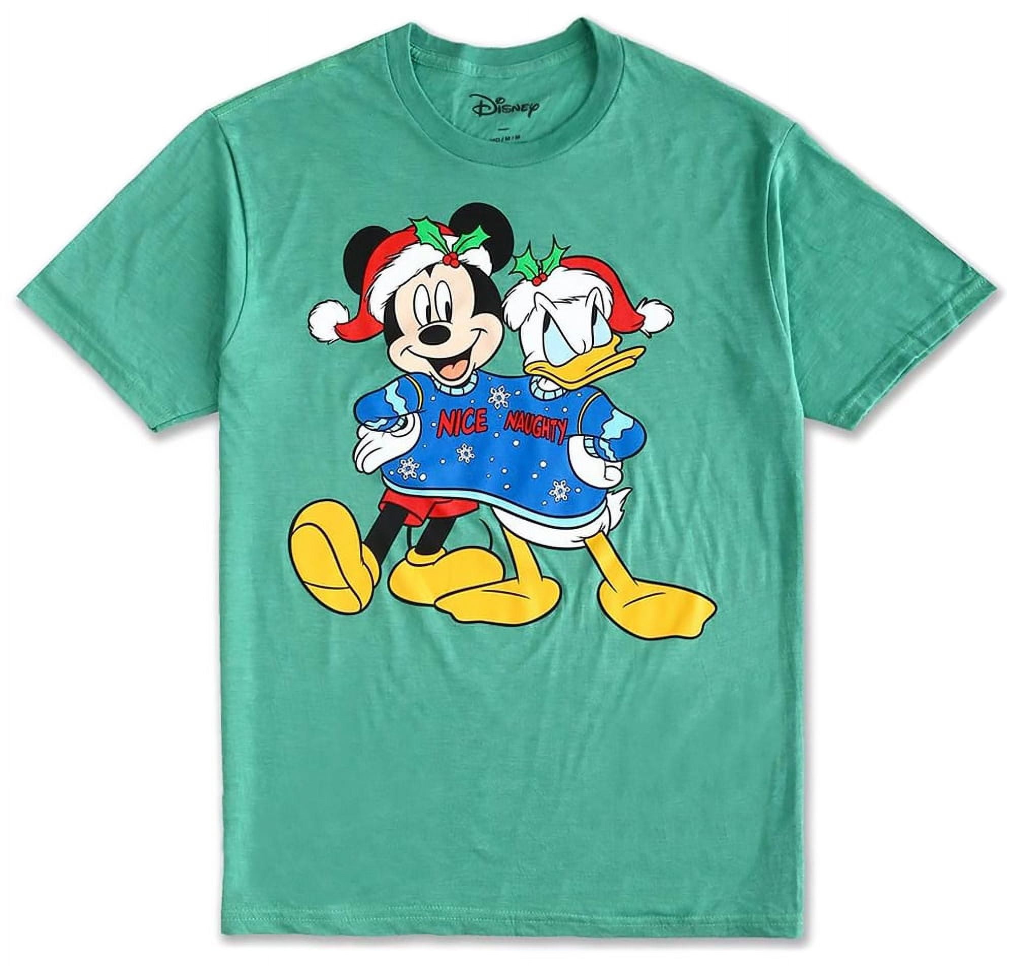 Disney Men's Mickey Mouse and Donald Duck Nice Naughty Funny Christmas ...