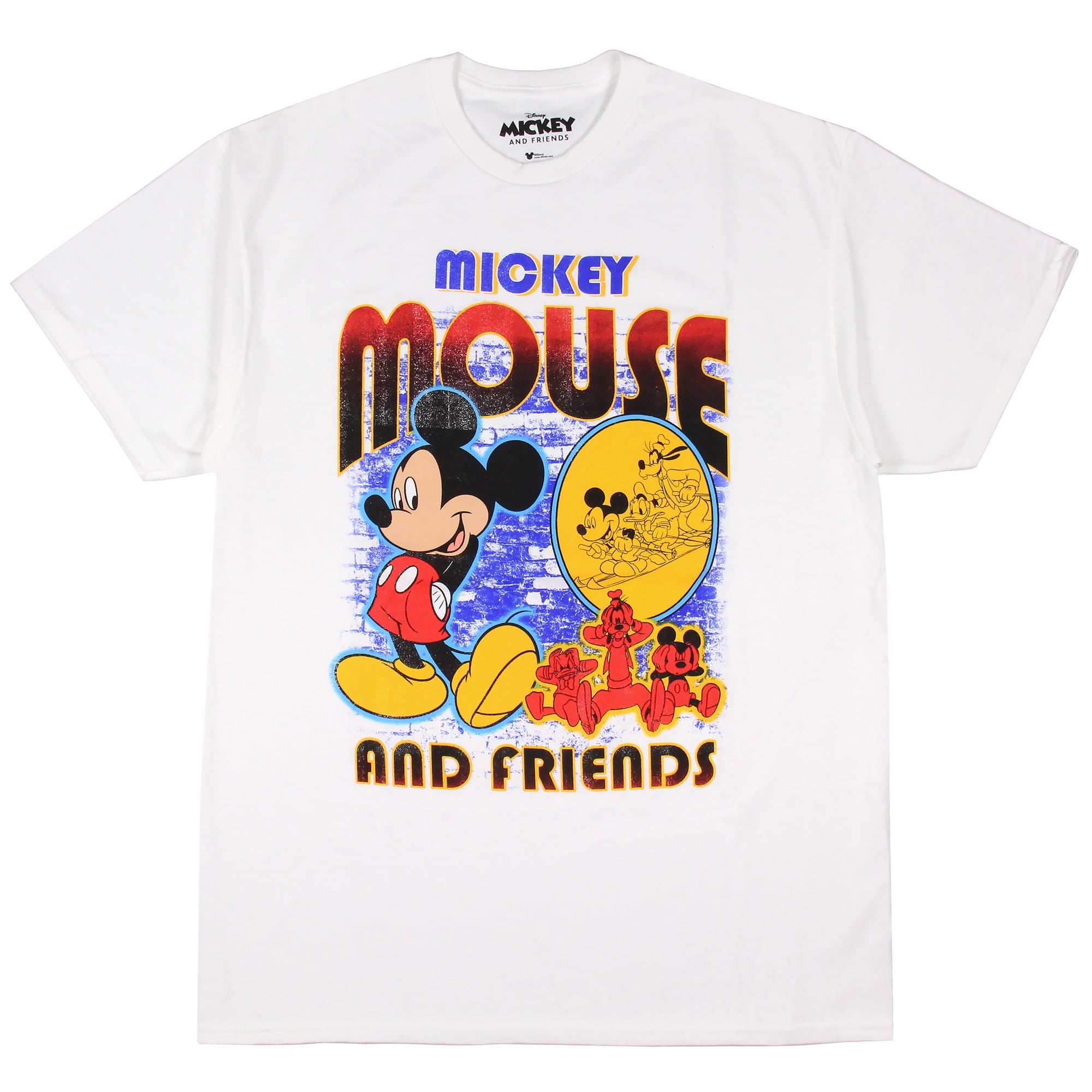 Disney Men's Mickey Mouse and Friends Character Design Graphic Print ...