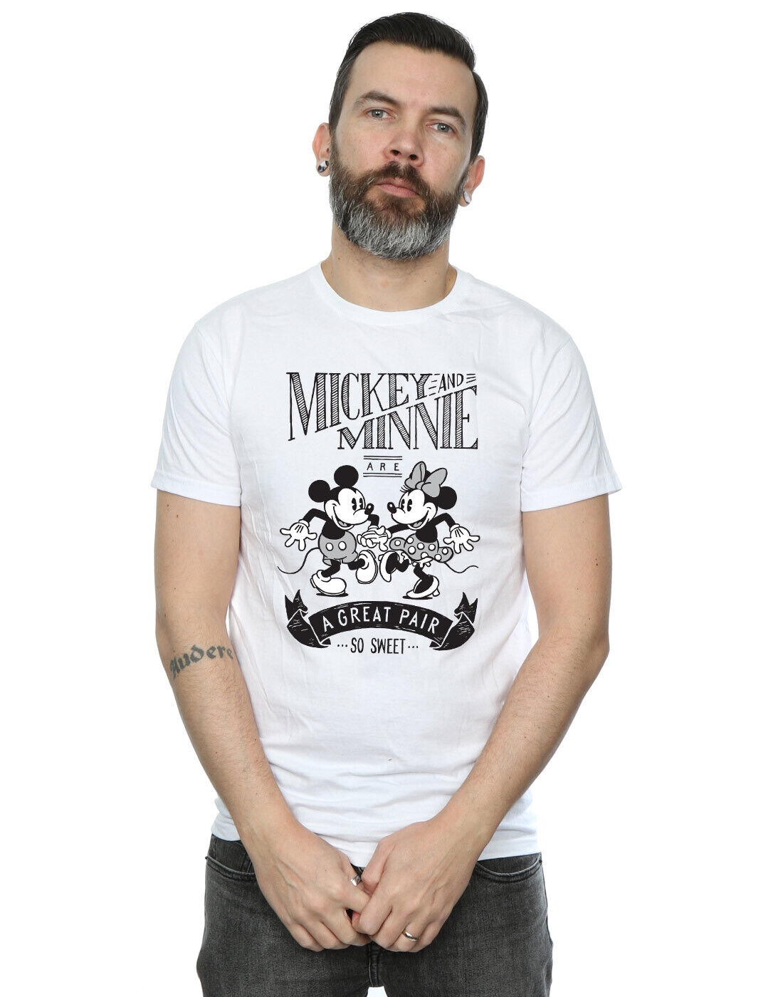 Disney Men's Mickey and Minnie Mouse Great Pair T-Shirt - Walmart.com