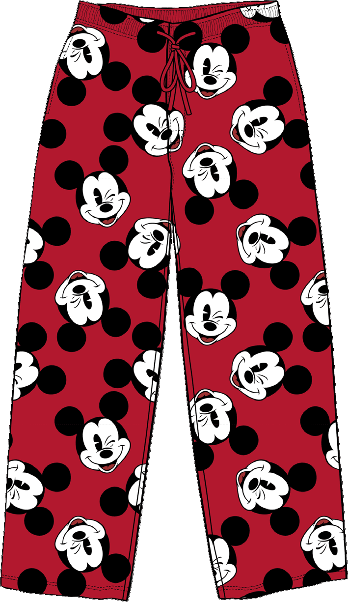 Disney Men's Red Mickey Big Face Sleep Pants - Walmart.com