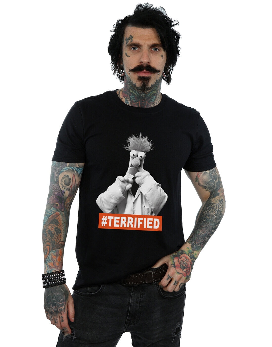 Disney Men's The Muppets Beaker Terrified T-Shirt - Walmart.com