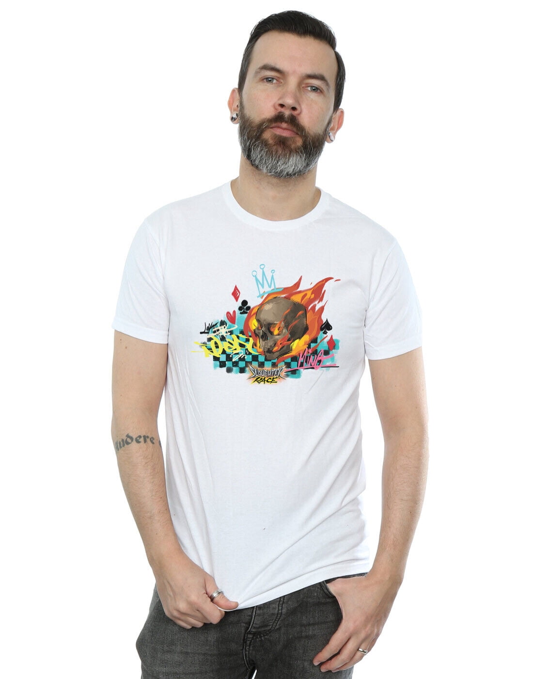 Disney Men's Wreck It Ralph Race Skull T-Shirt - Walmart.com