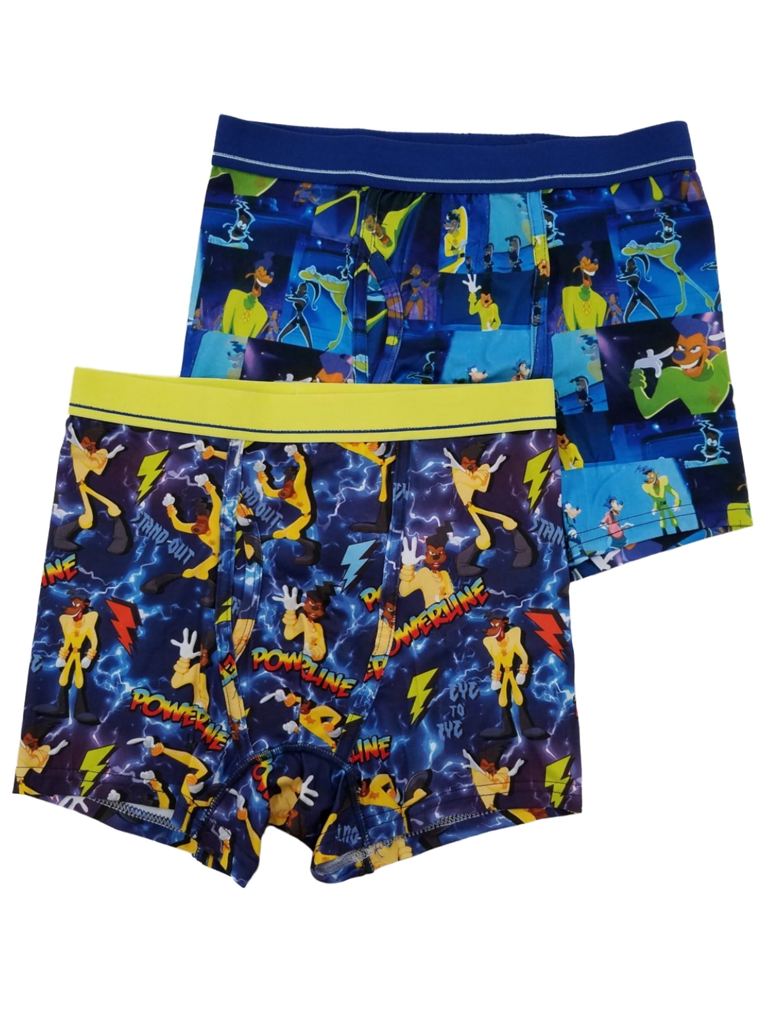 Disney Mens 2-Pack A Goofy Movie Powerline Eye To Eye Underwear Boxer ...