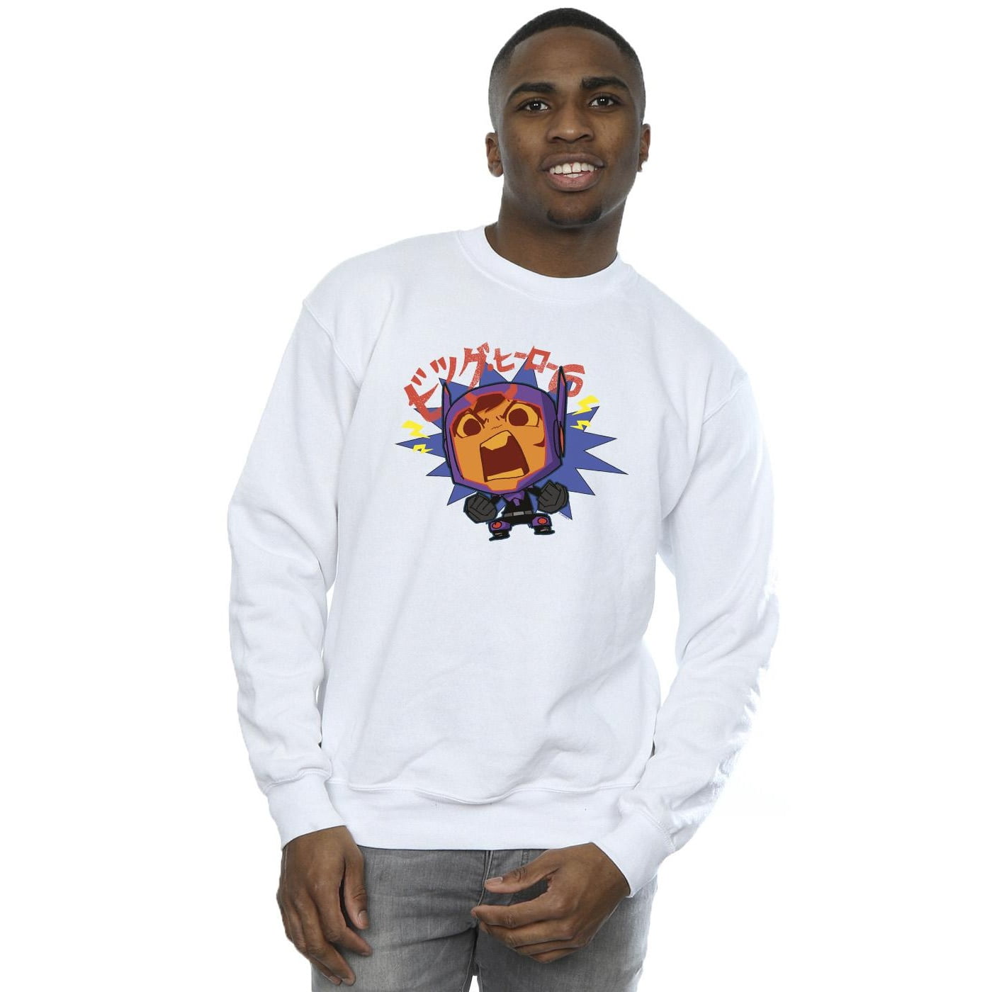 Disney Mens Big Hero 6 Baymax Hiro Angry Manga Sweatshirt - Walmart.com
