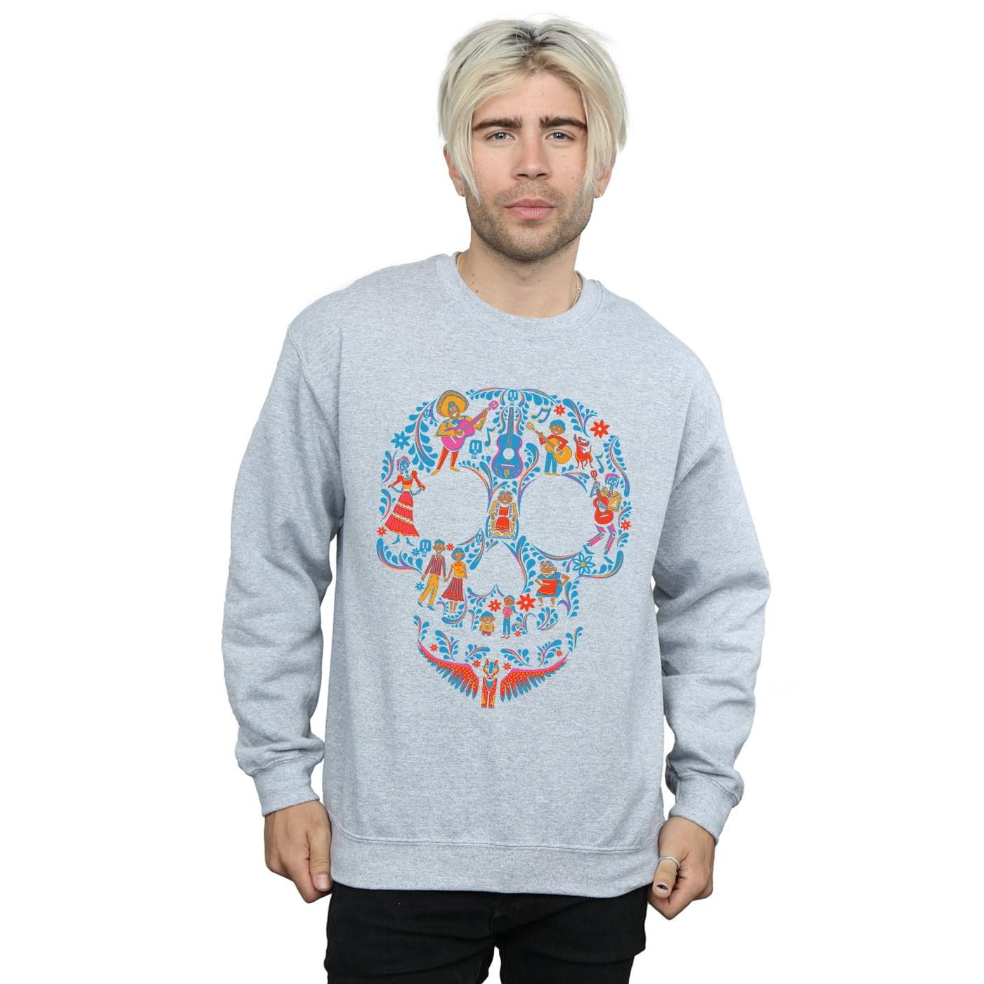 Disney Mens Coco Skull Pattern Sweatshirt - Walmart.com