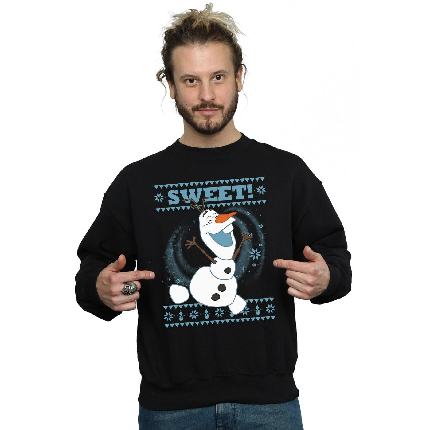 Disney Mens Frozen Olaf Sweet Christmas Sweatshirt